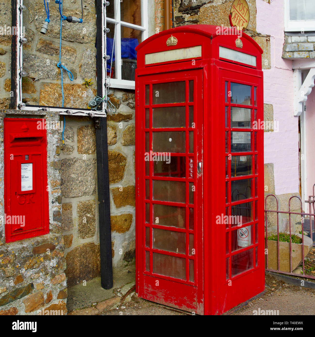 Red Telephone Box, Mousehole, Cornwall, England Stock Photo - Alamy