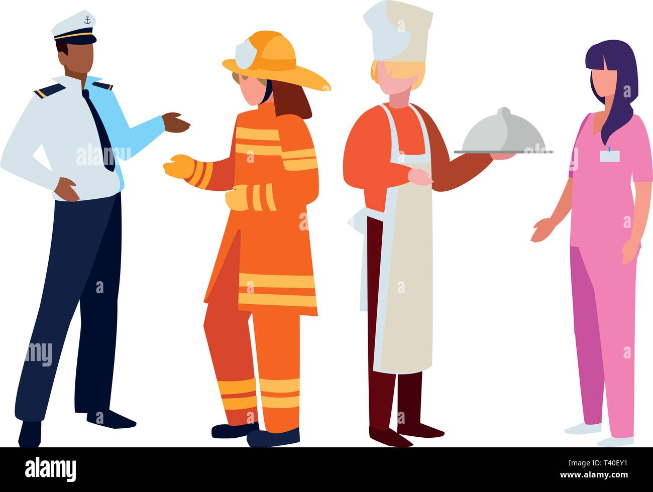 group of professional workers characters vector illustration design ...