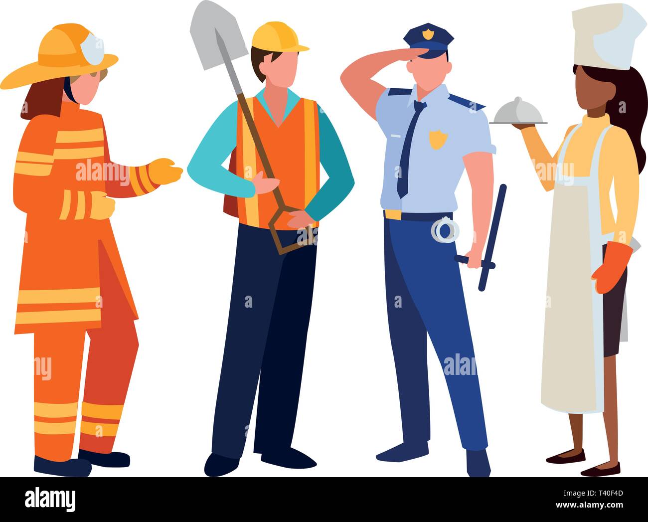 group of professional workers characters vector illustration design ...