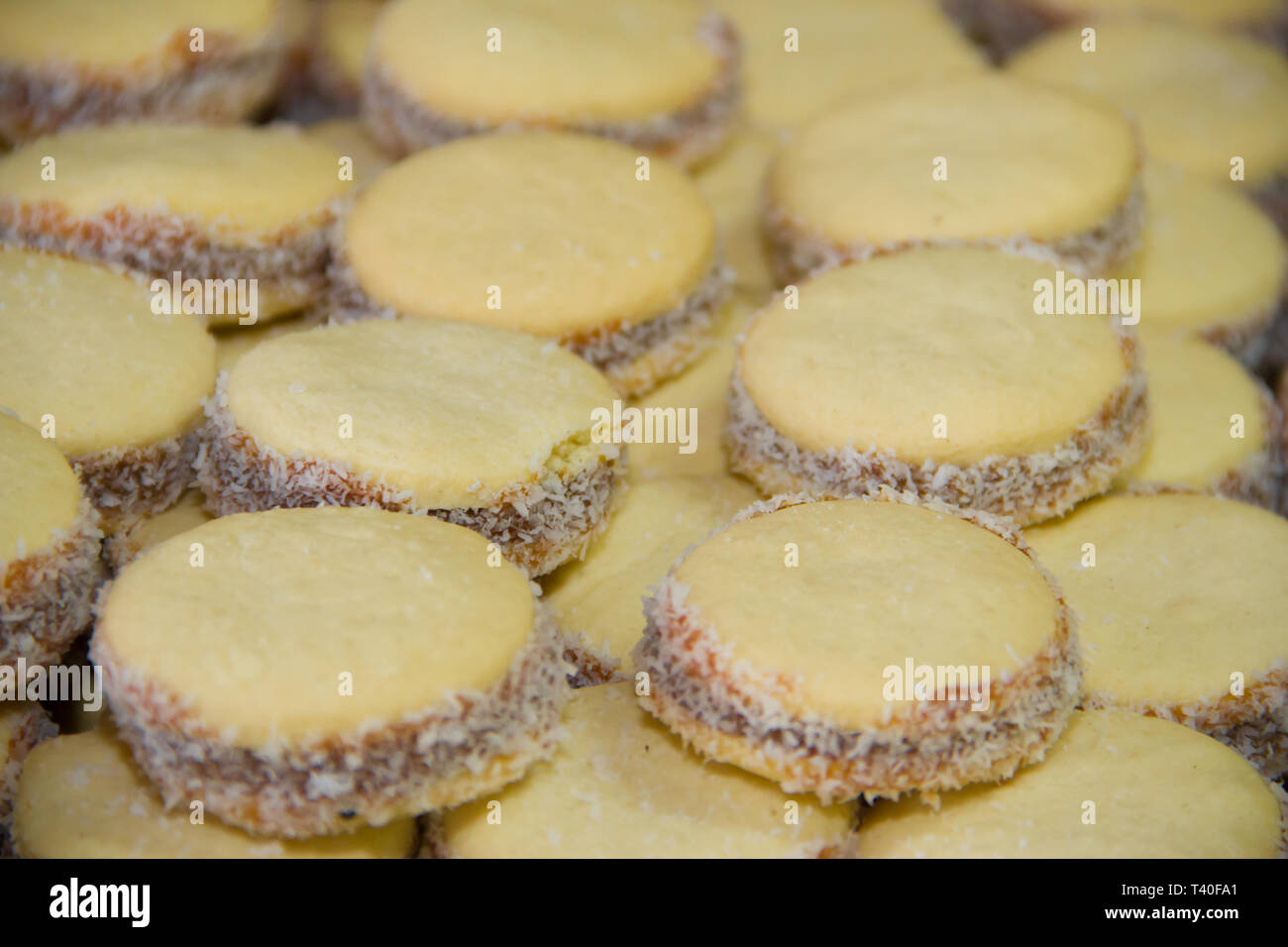 cornstarch alfajores texture background Stock Photo - Alamy