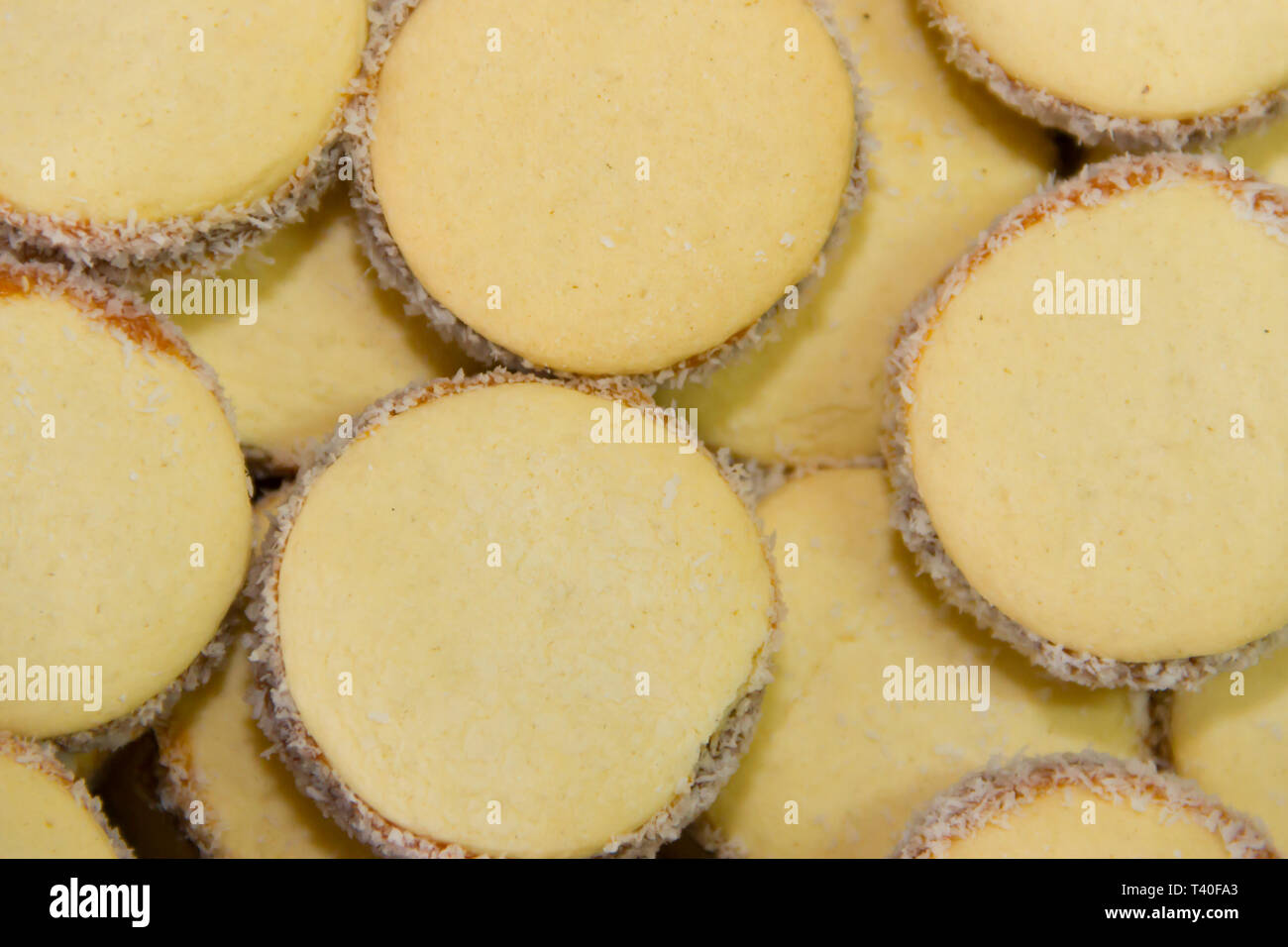 cornstarch alfajores texture background Stock Photo - Alamy