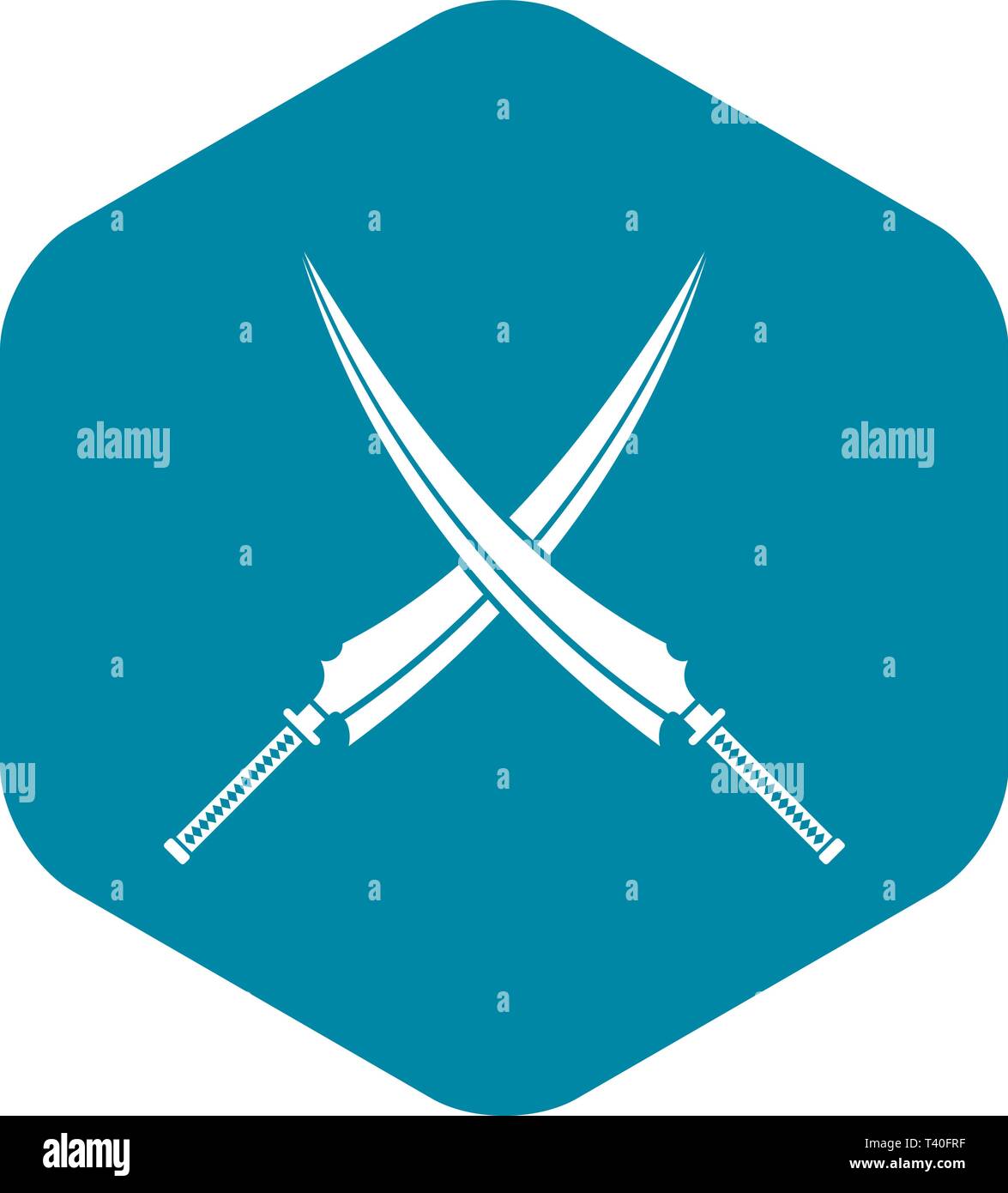 Samurai swords icon, simple style Stock Vector Image & Art - Alamy