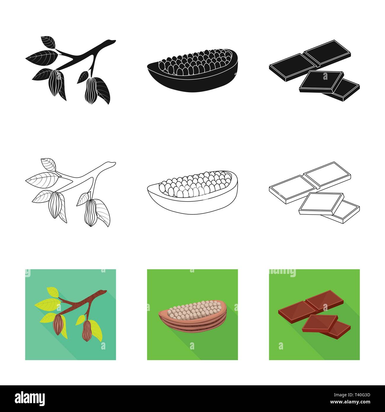 Vector illustration of food and yummy logo. Collection of food and ...