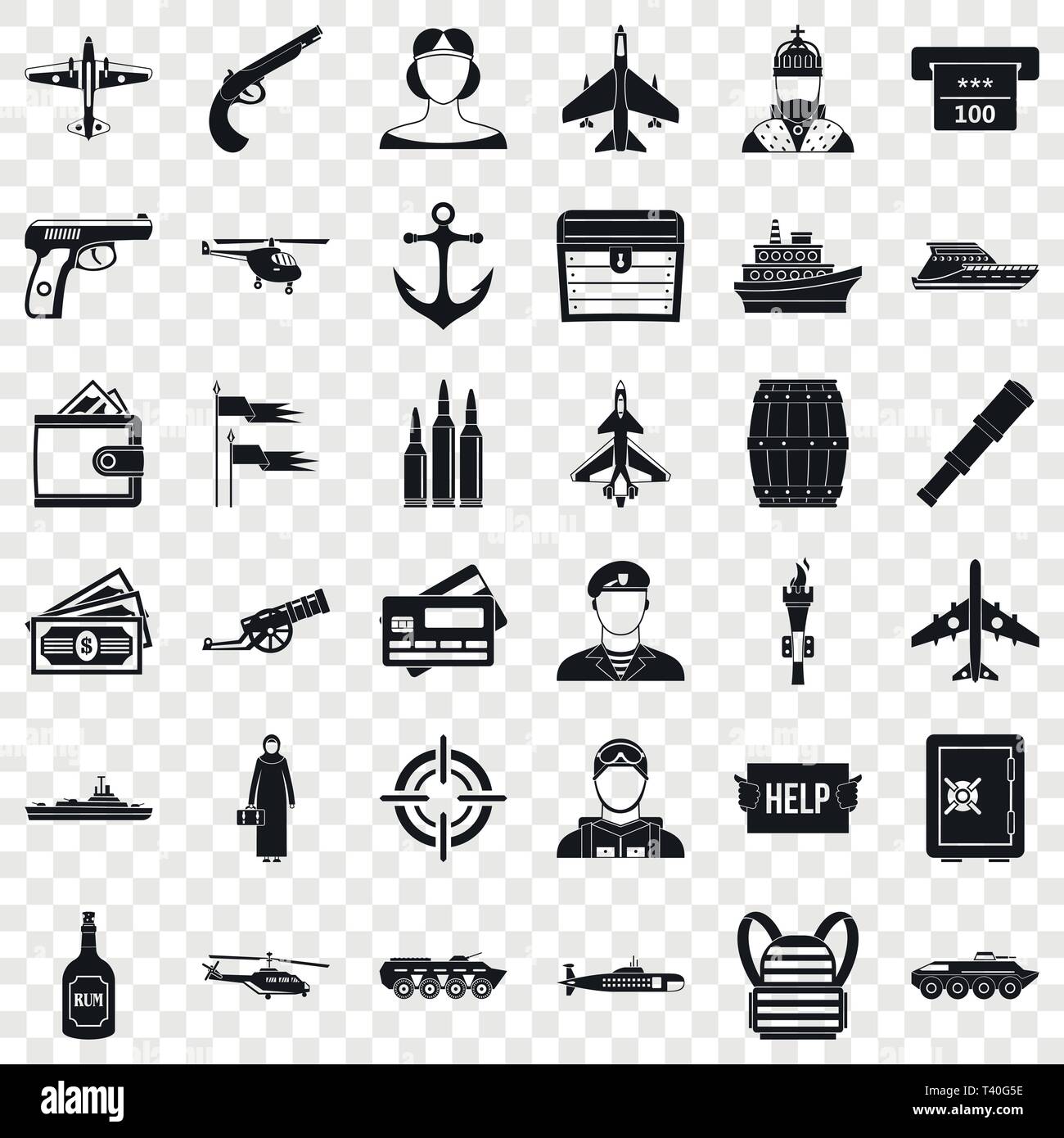 Combat tank icons set, simple style Stock Vector Image & Art - Alamy