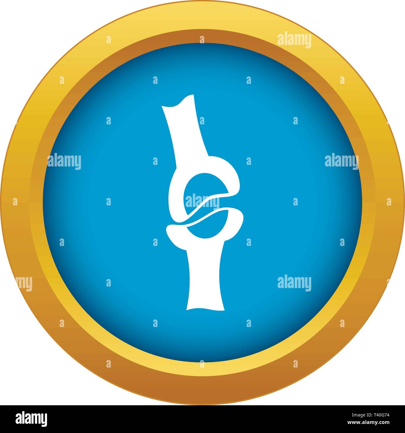 Knee joint icon blue vector isolated Stock Vector Image & Art - Alamy