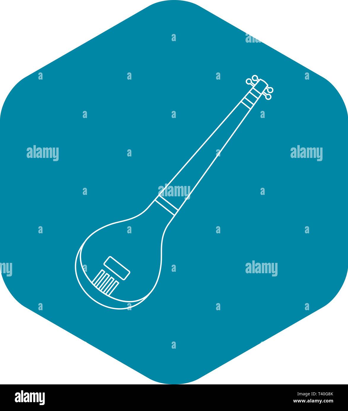 Indian guitar icon, outline style Stock Vector Image & Art - Alamy