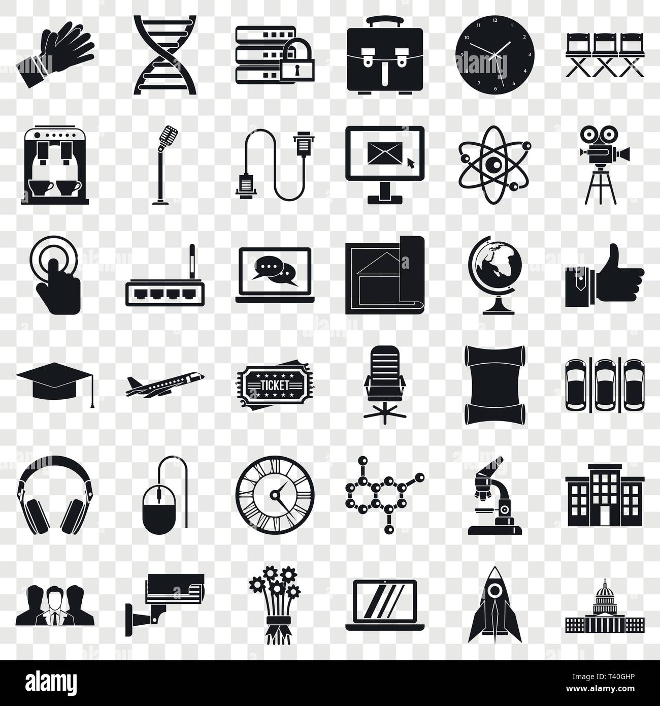 Science conference icons set, simple style Stock Vector Image & Art - Alamy