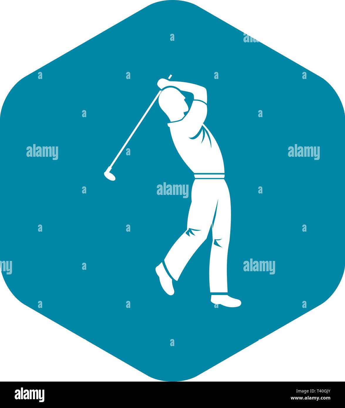 Golf player icon, simple style Stock Vector Image & Art - Alamy