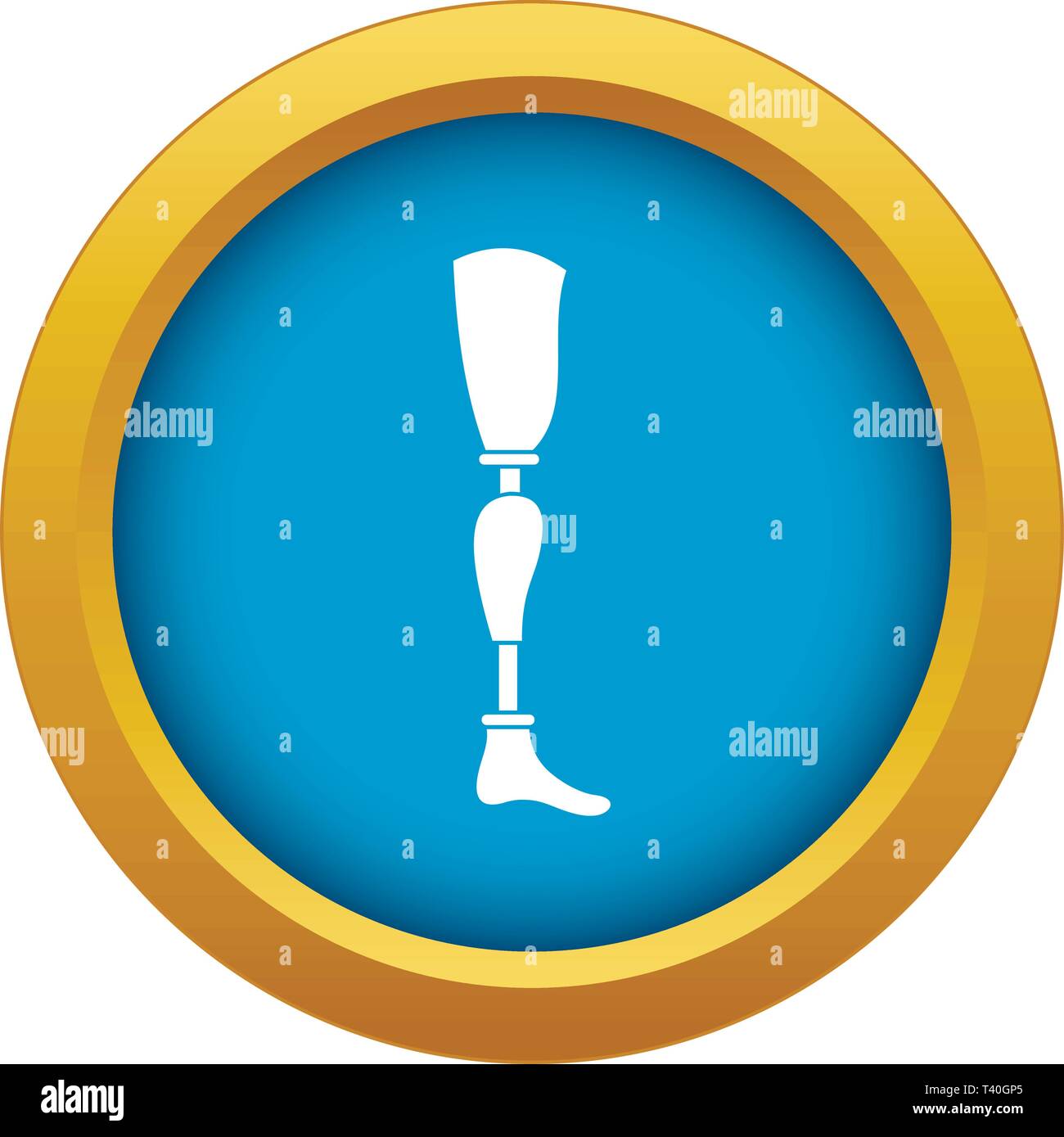 Prosthesis leg icon blue vector isolated Stock Vector Image & Art - Alamy