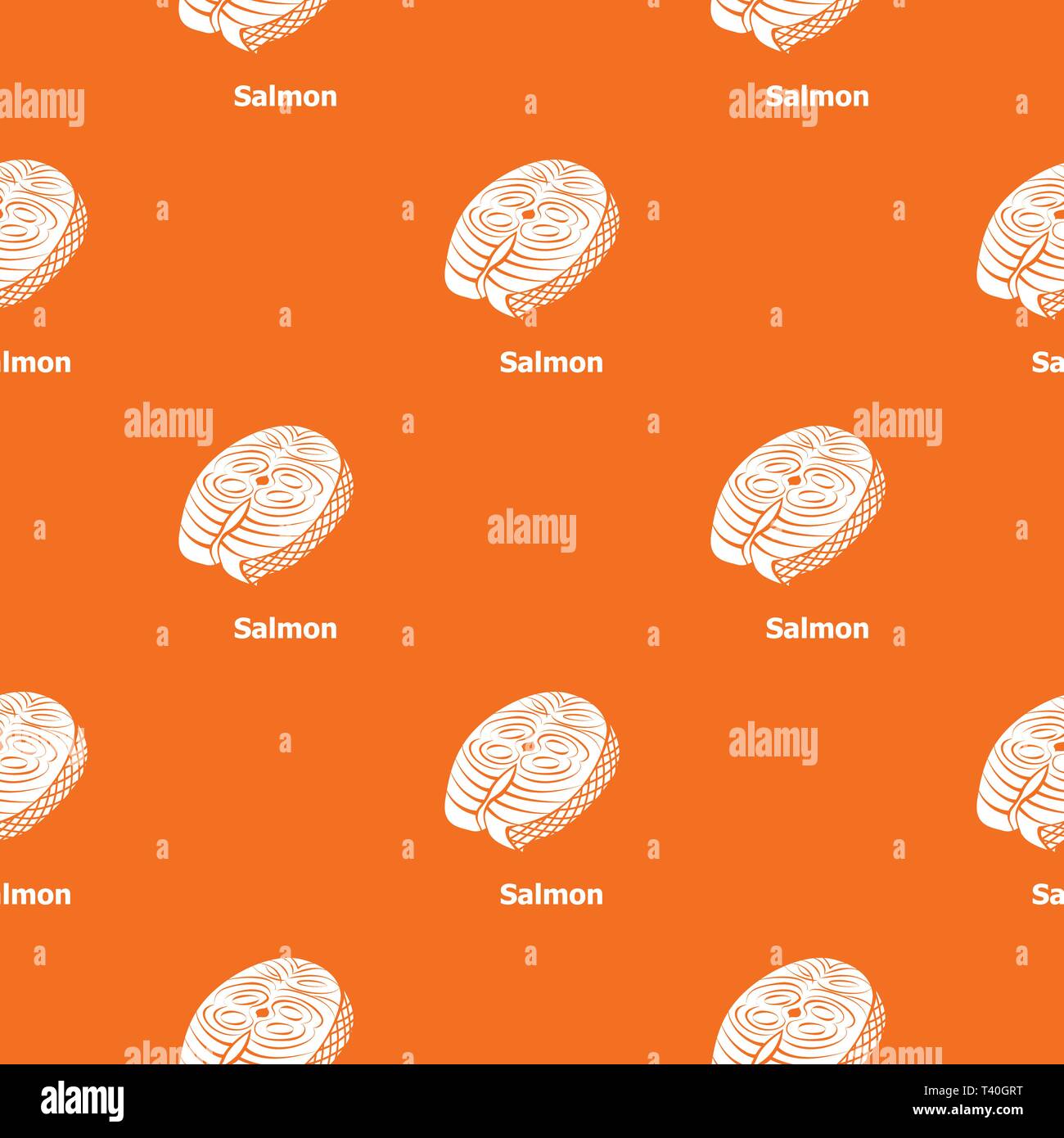 Salmon pattern vector orange Stock Vector Image & Art - Alamy
