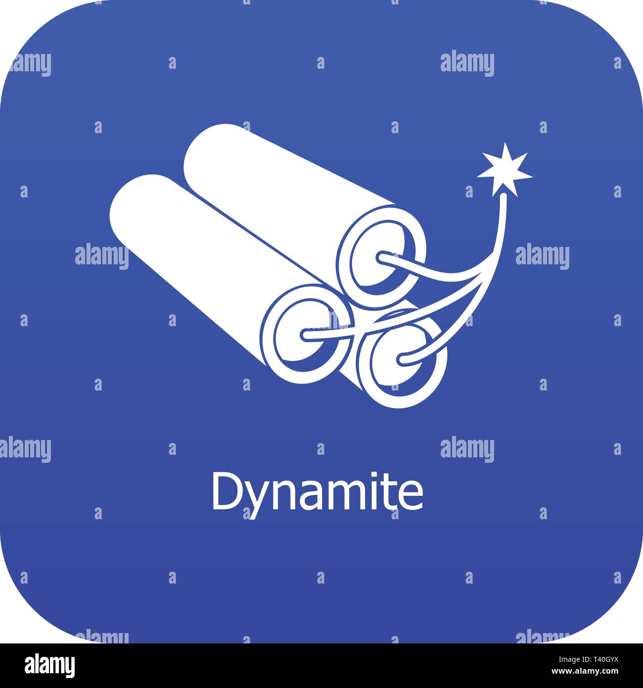 Dynamite icon blue vector Stock Vector Image & Art - Alamy