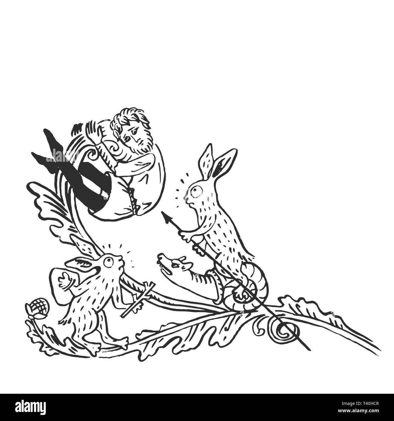 Cruel attack Stock Vector Images - Alamy