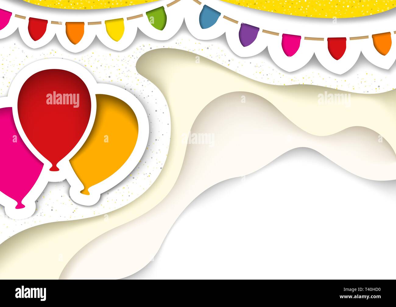 Happy birthday banner cutout Stock Vector Images - Alamy