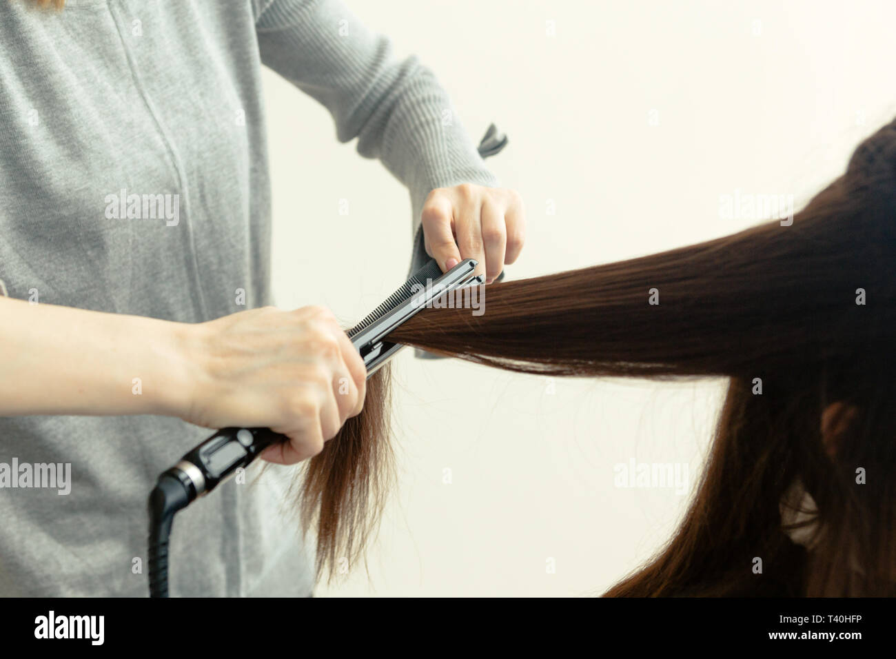 Haircut in progress hi-res stock photography and images - Alamy