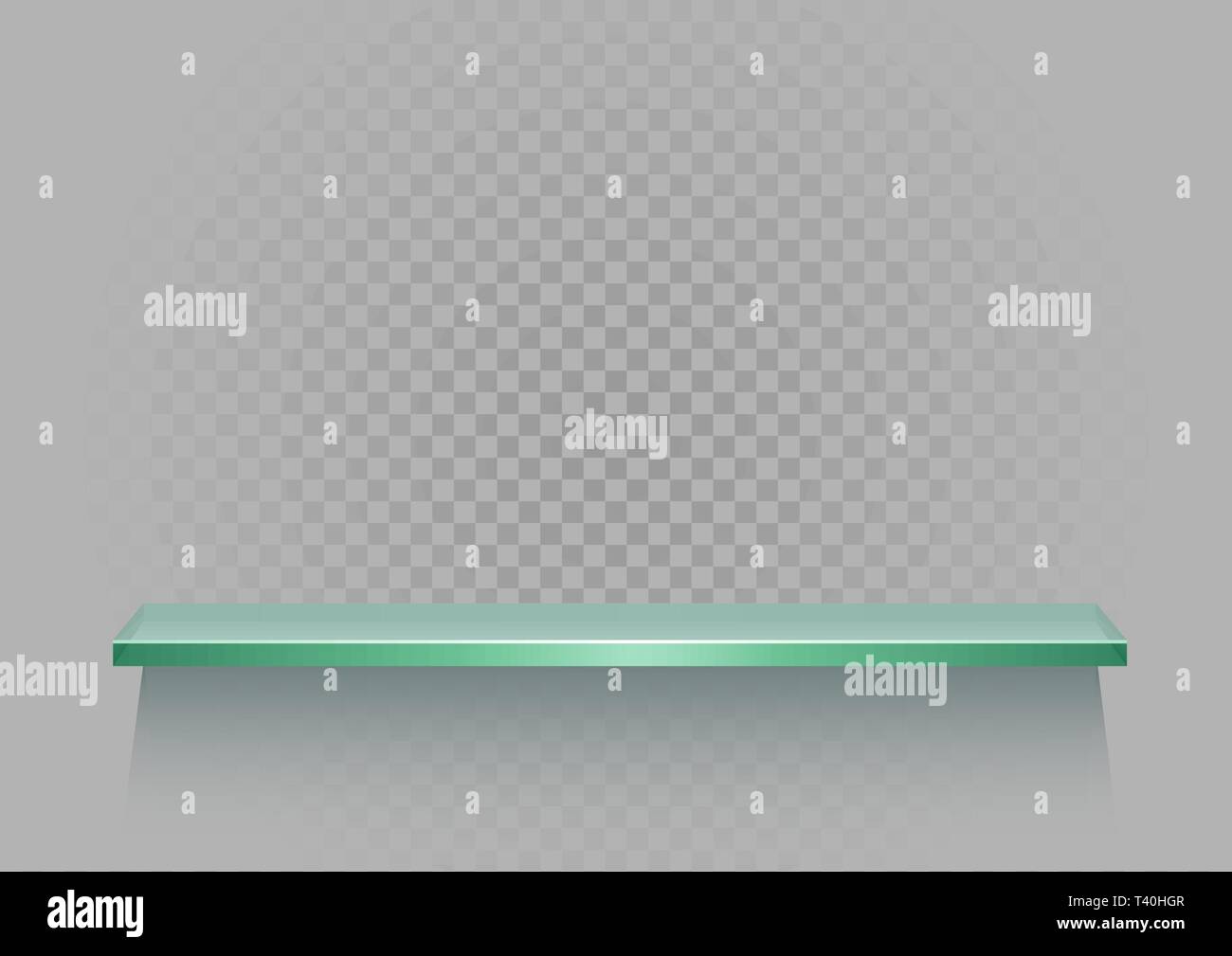 glass shelf on gray transparent background Stock Vector Image & Art - Alamy