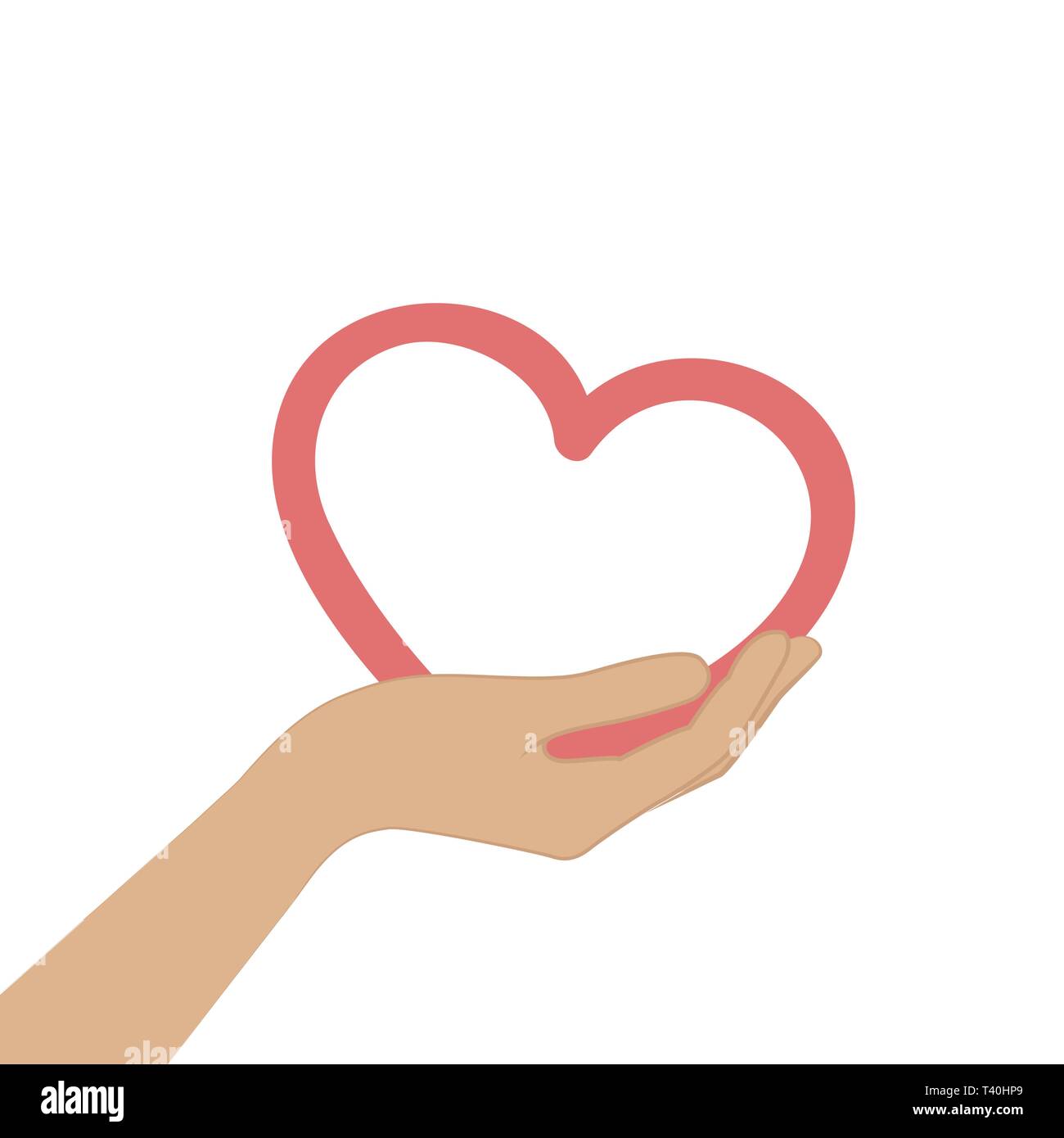 Hand on heart child Stock Vector Images - Alamy