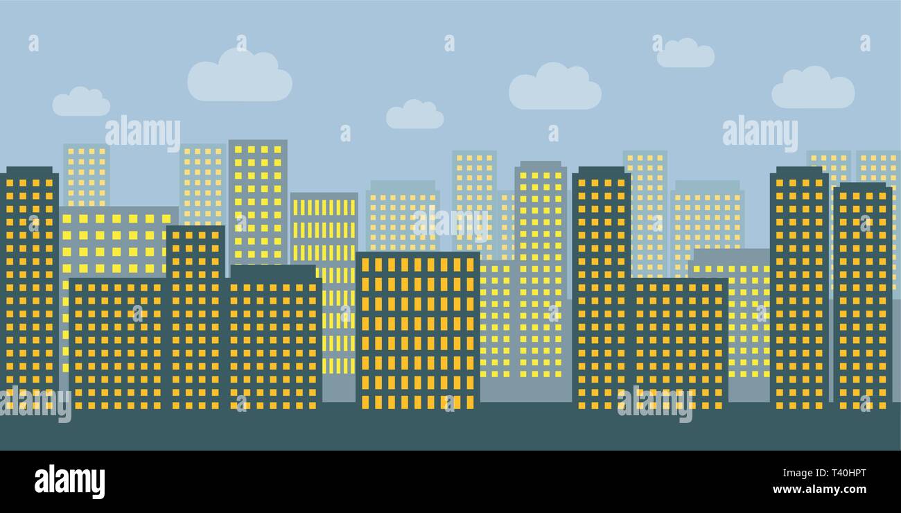 Lights and skyscrapers Stock Vector Images - Alamy