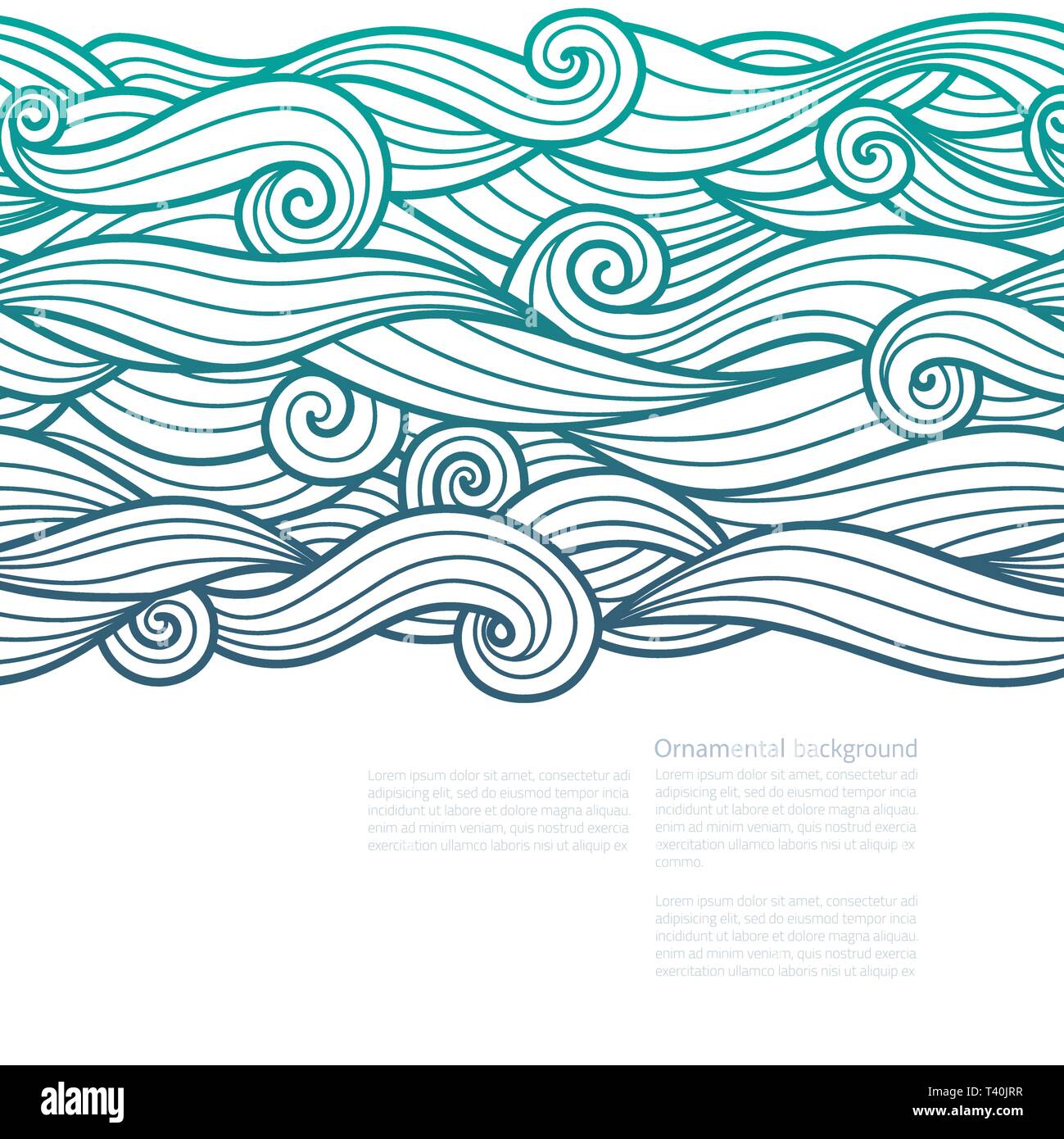 Blue green waves Stock Vector Images - Alamy