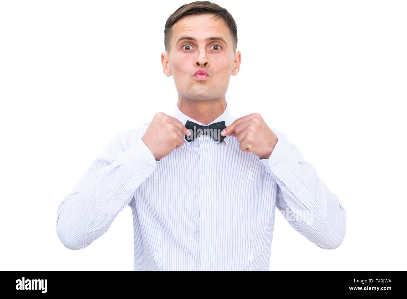 Confident men isolated on white background Stock Photo - Alamy