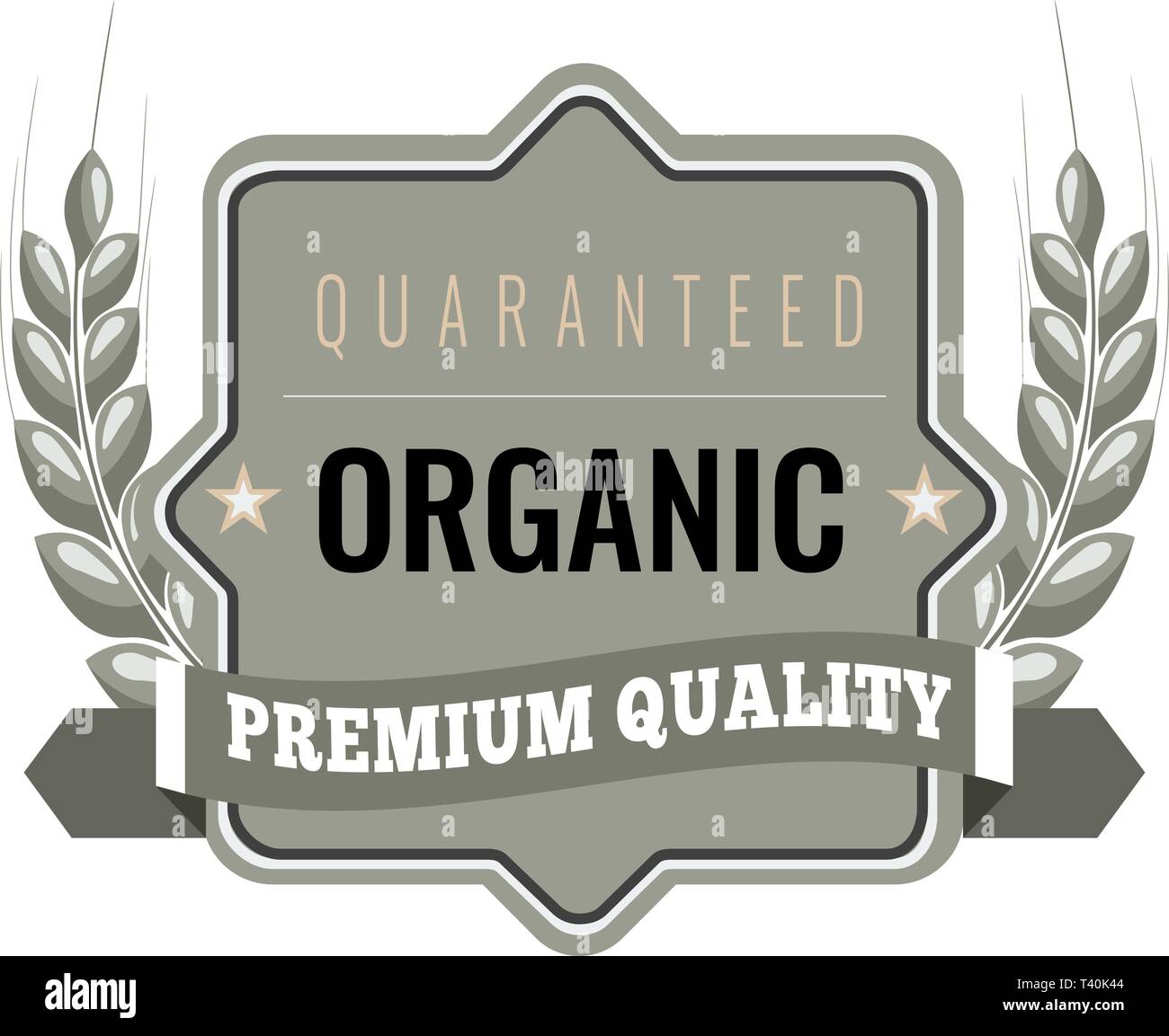 Wheat Logo badge label with old vintage design. Flat style vector ...