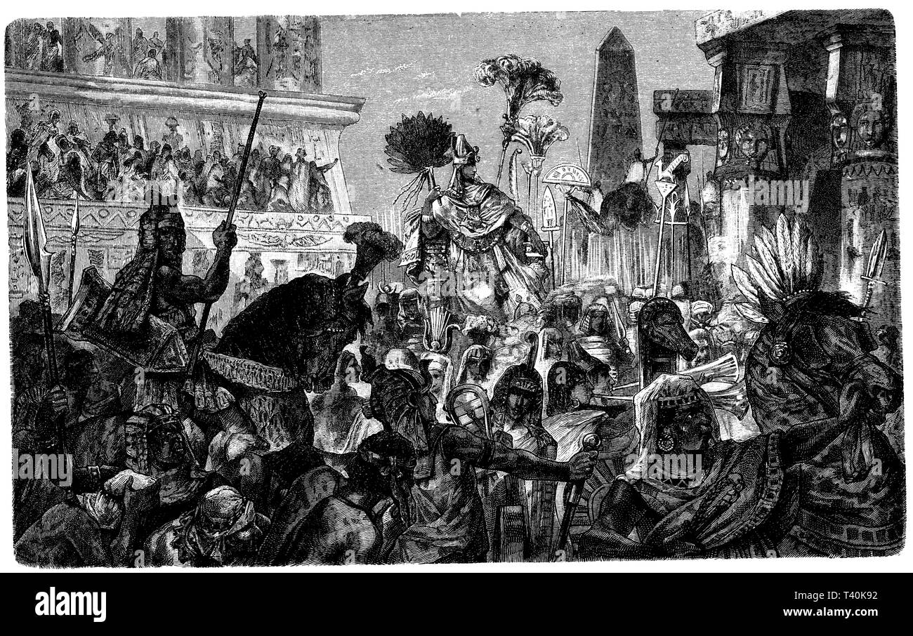 Triumphal procession of the king. Original drawing by Konrad Frmisch ...