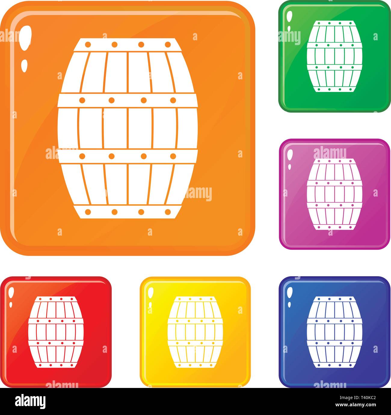 Barrel icons set vector color Stock Vector Image & Art - Alamy