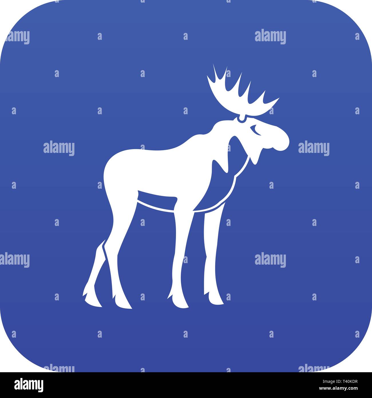 Moose icon digital blue Stock Vector Image & Art - Alamy
