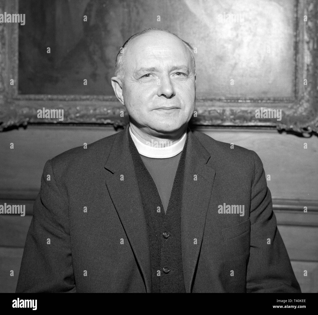 Dr Kenneth Riches, the Bishop of Lincoln, at Church House, Westminster ...