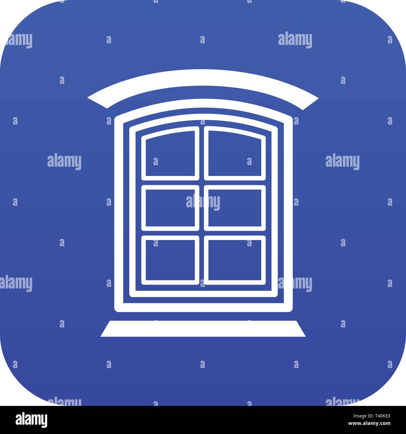 Retro window frame icon blue vector Stock Vector Image & Art - Alamy
