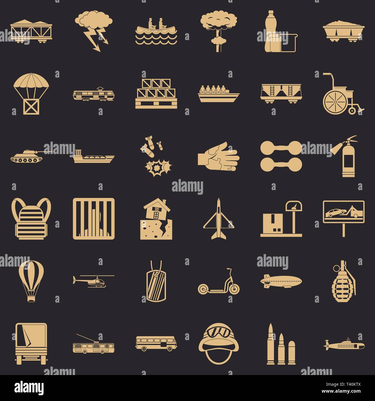 Goods icons set, simple style Stock Vector Image & Art - Alamy