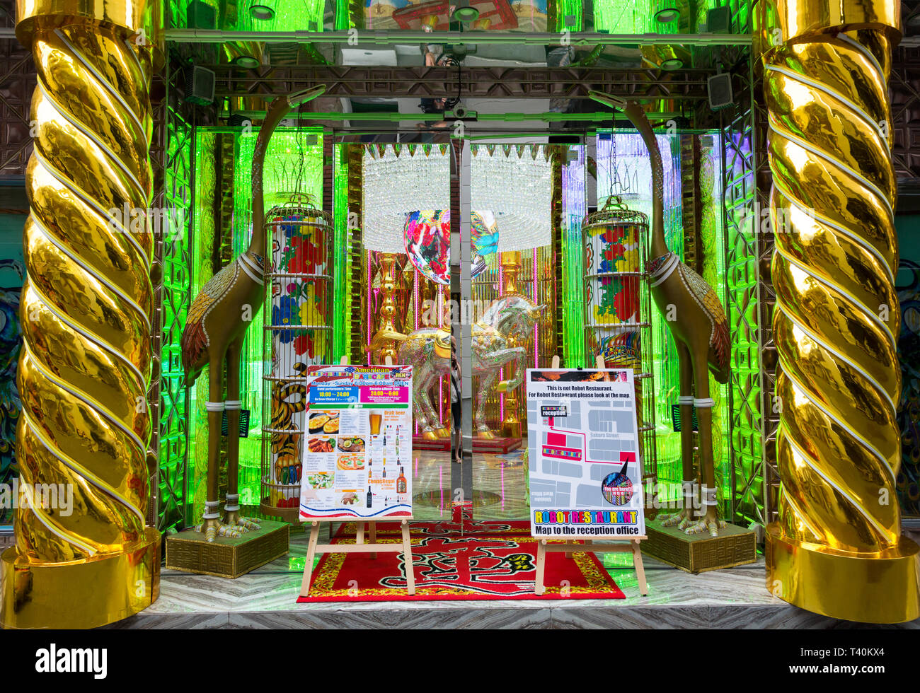 Tokyo, Japan - 19 June 2016: The kitsch entrance to the American Bar ...