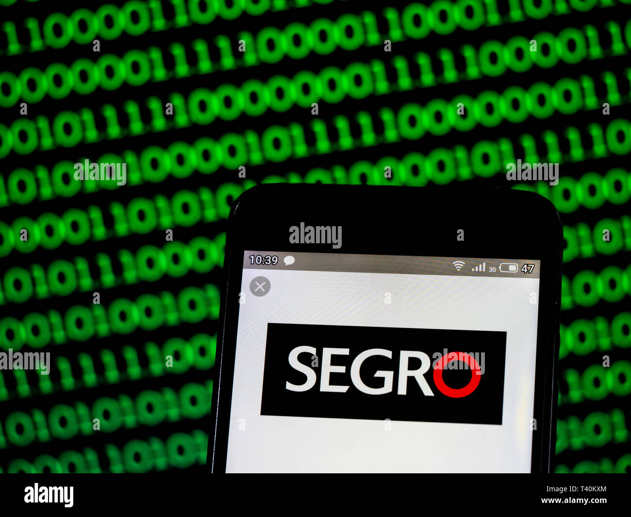 In this photo illustration a SEGRO plc logo seen displayed on a smart ...