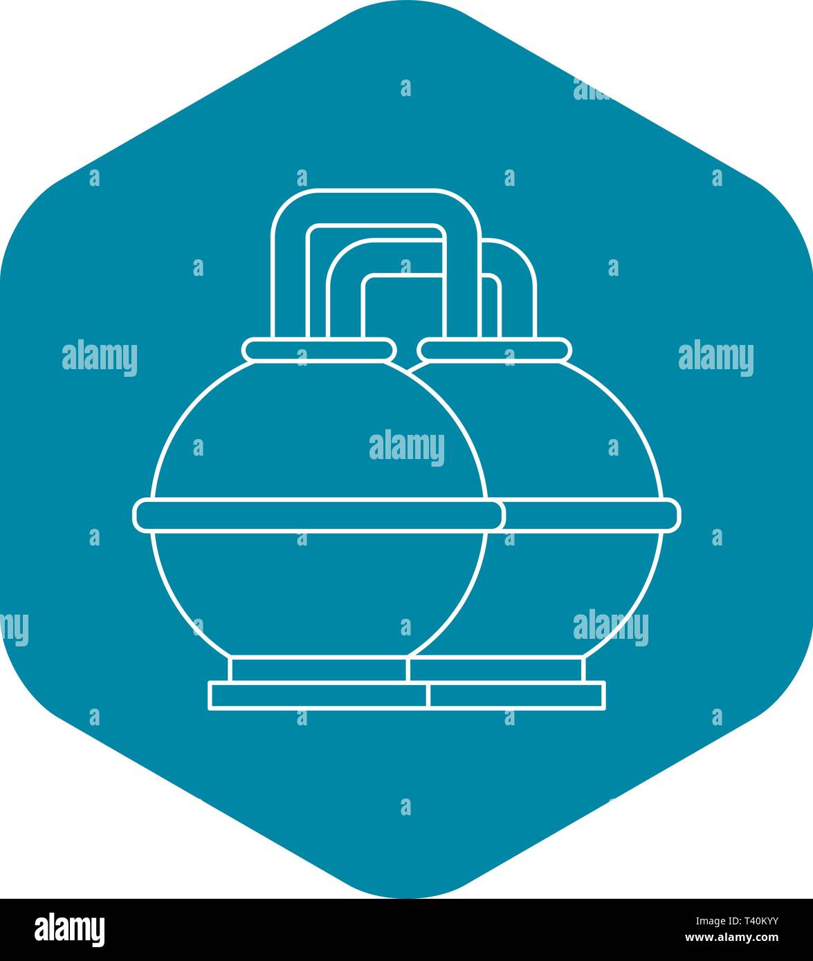 Round oil tanks icon, outline style Stock Vector Image & Art - Alamy