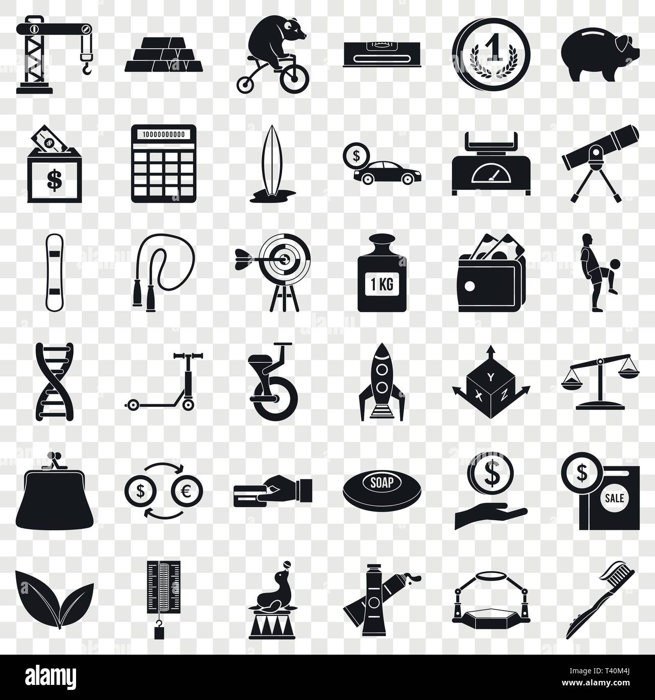 Balance icons set, simple style Stock Vector Image & Art - Alamy