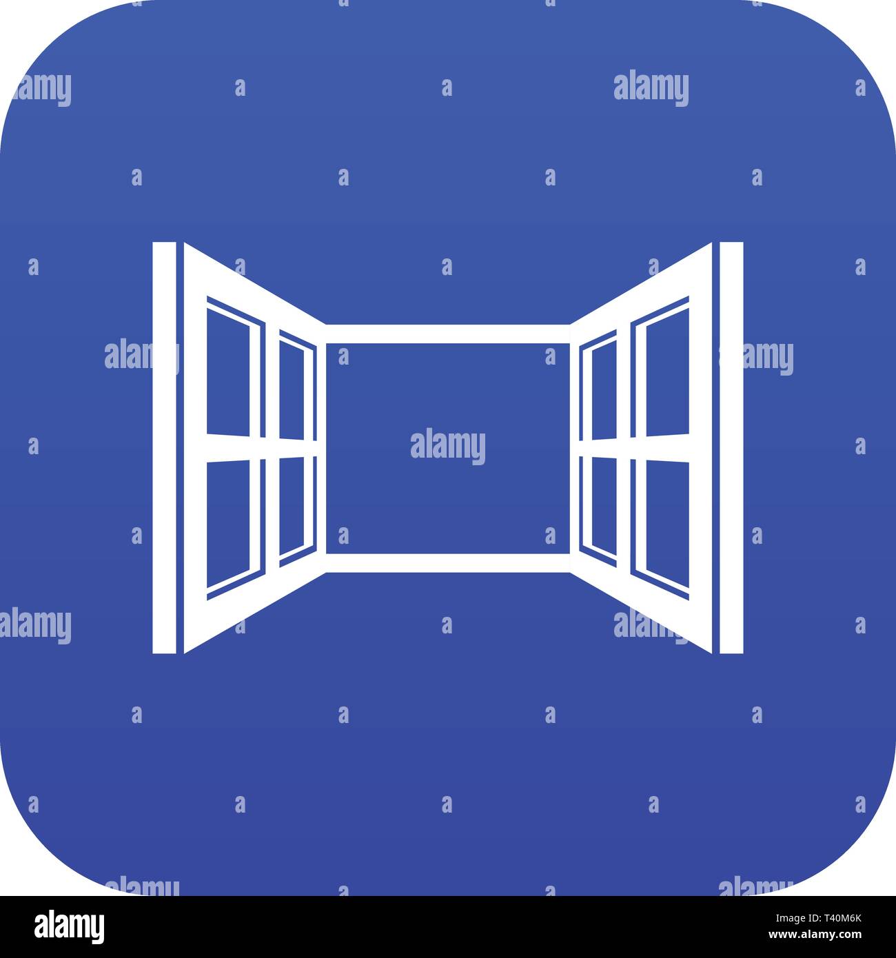Open window frame icon blue vector Stock Vector Image & Art - Alamy