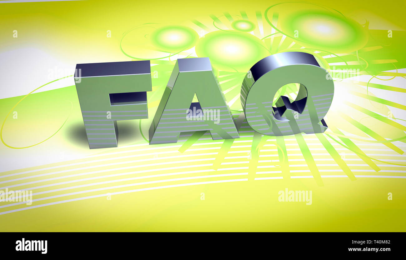3D Model to FAQ Stock Photo - Alamy