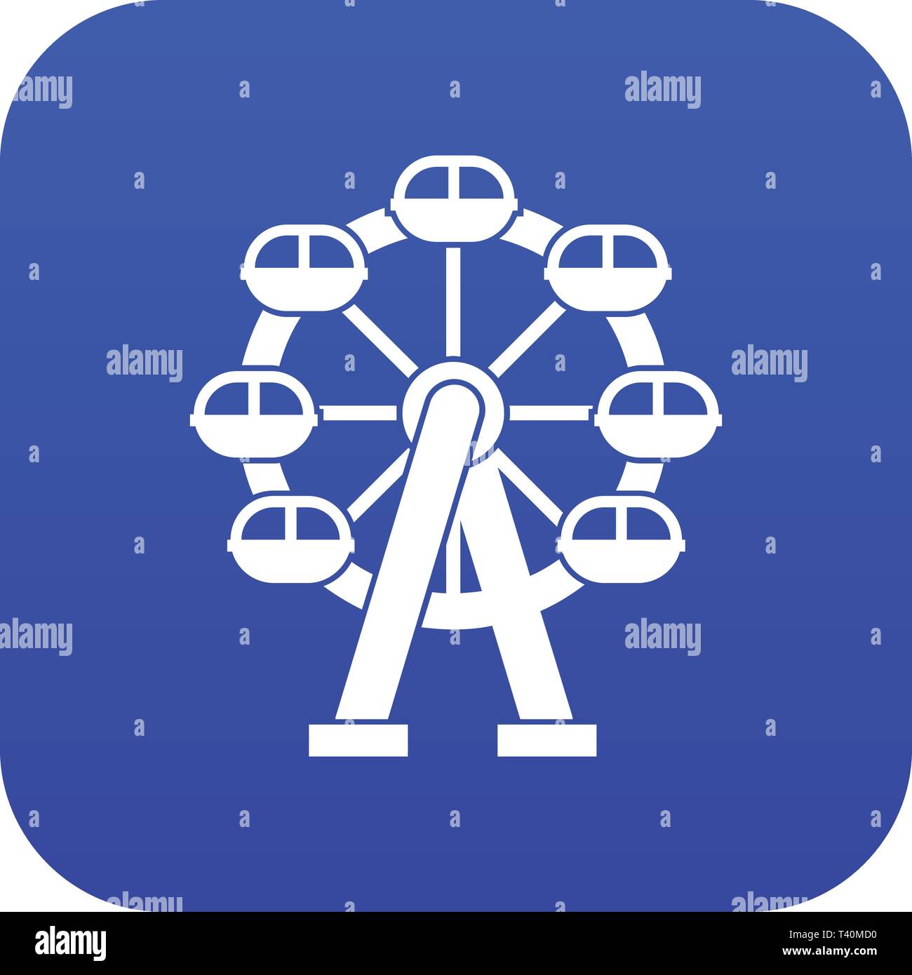 Ferris wheel icon digital blue Stock Vector Image & Art - Alamy