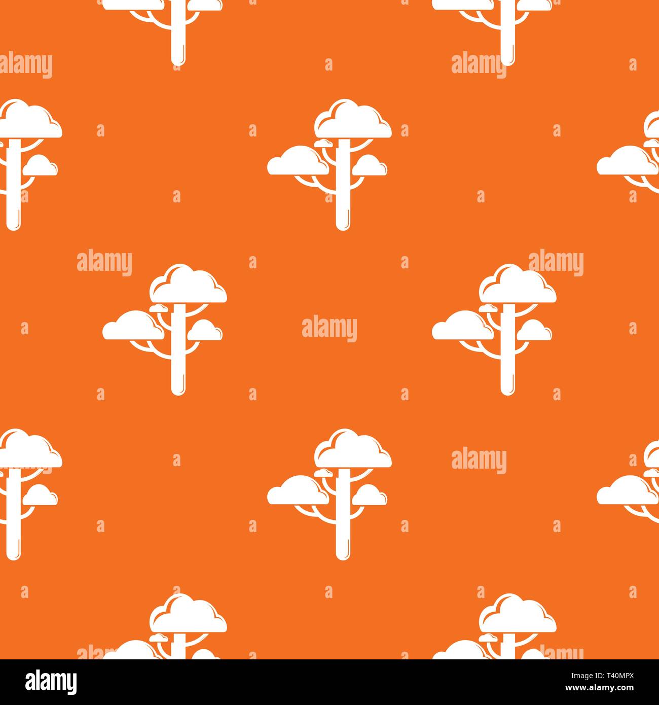 Cloud tree pattern vector orange Stock Vector Image & Art - Alamy