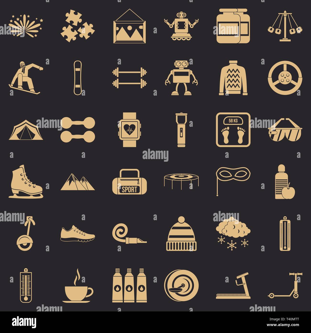 Children playing icons set, simple style Stock Vector Image & Art - Alamy