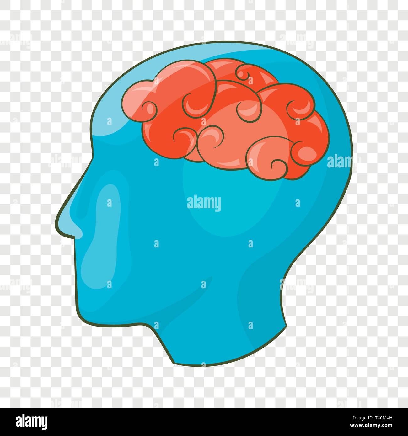 Human brain icon, cartoon style Stock Vector Image & Art - Alamy