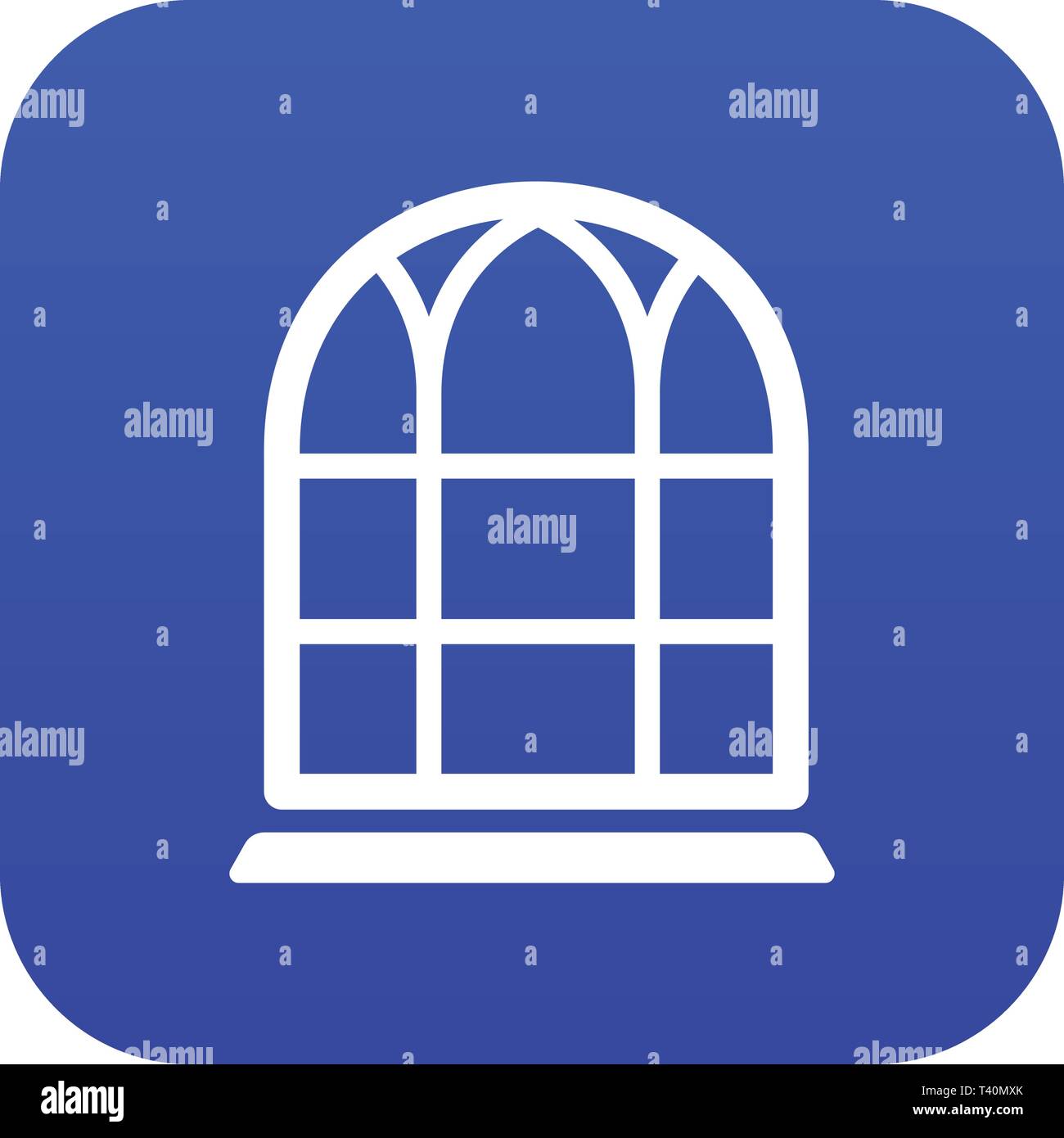 Big window frame icon blue vector Stock Vector Image & Art - Alamy
