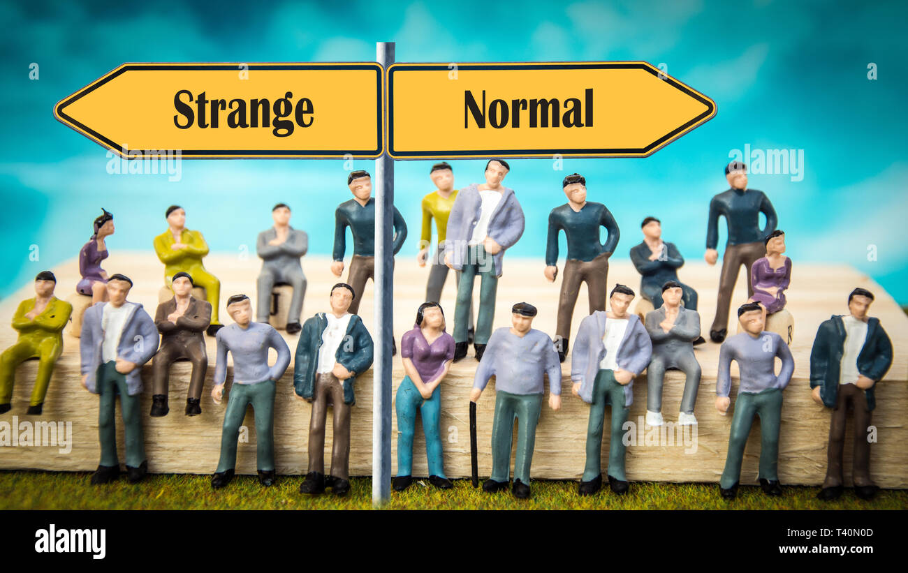 Street Sign Normal versus Strange Stock Photo - Alamy