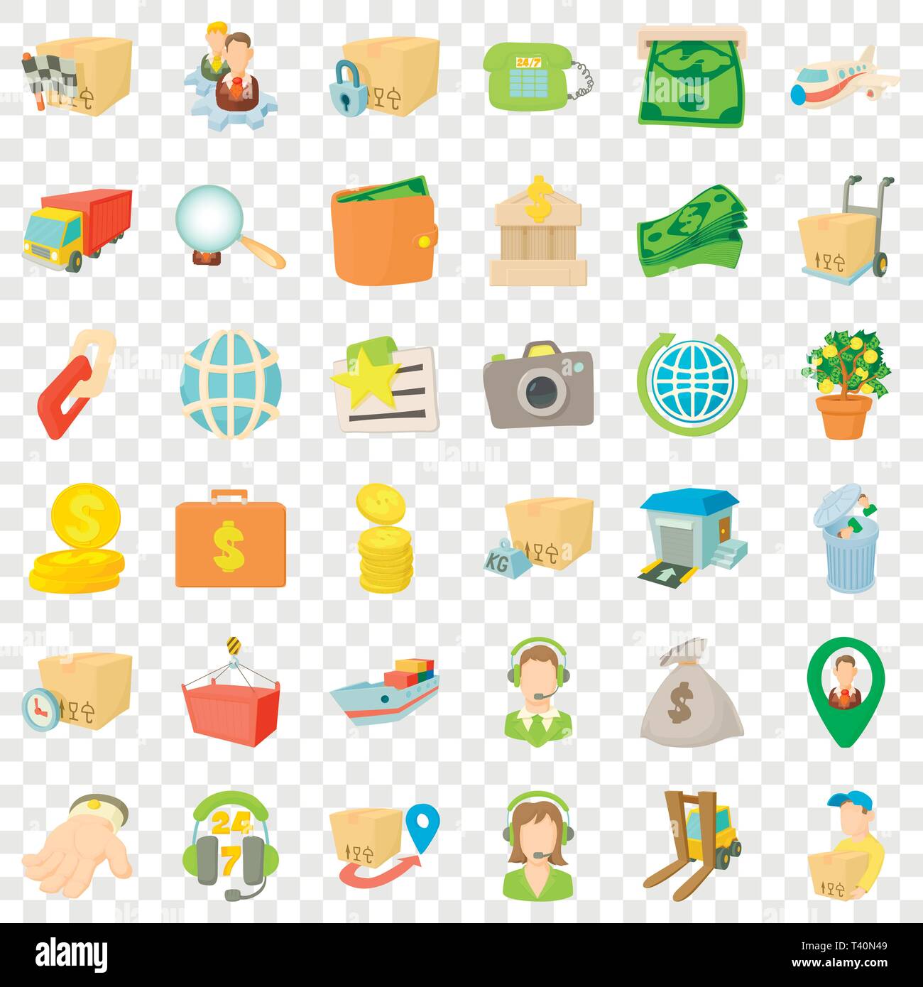 Business icons set, cartoon style Stock Vector Image & Art - Alamy