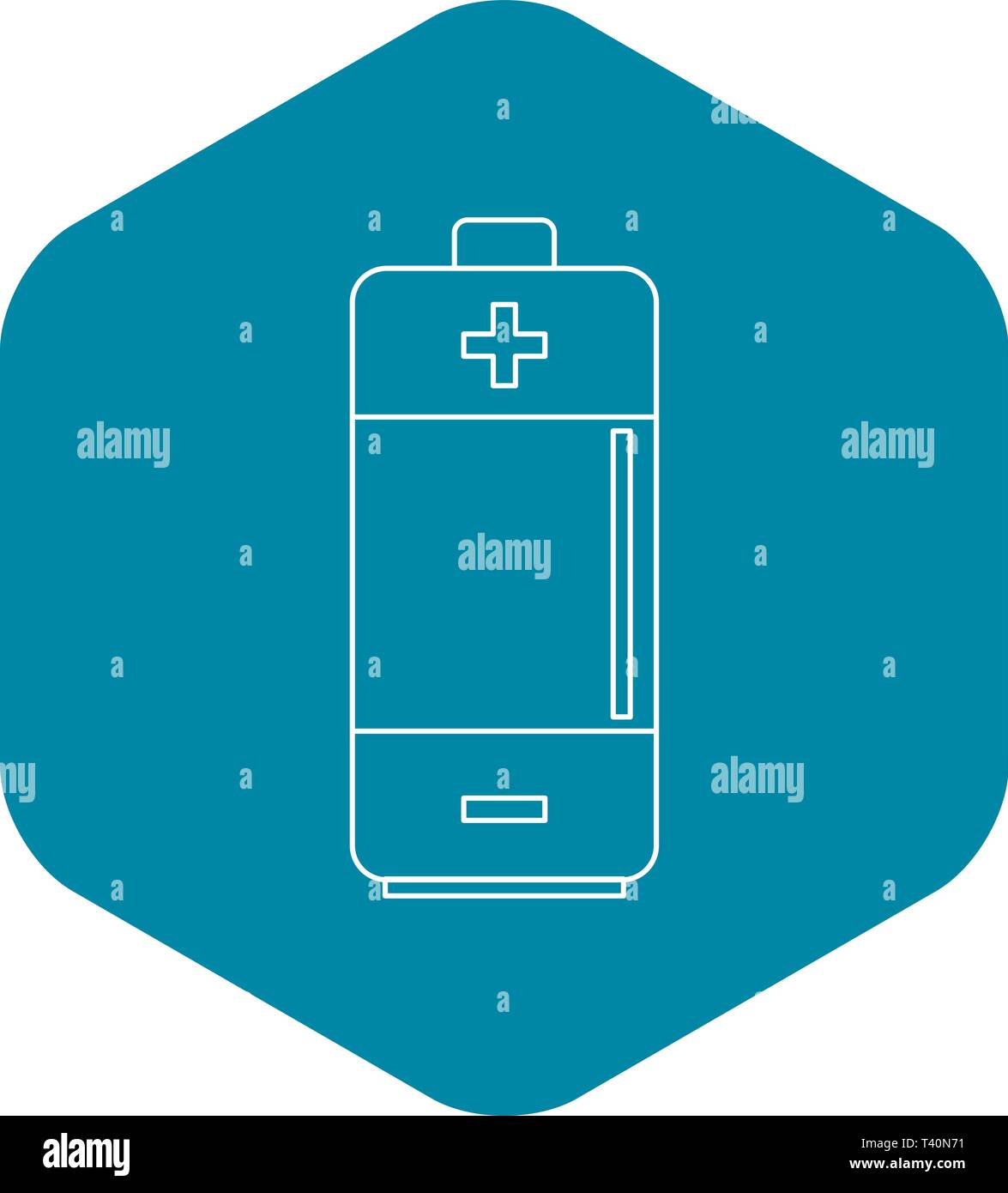 Battery icon, outline style Stock Vector Image & Art - Alamy