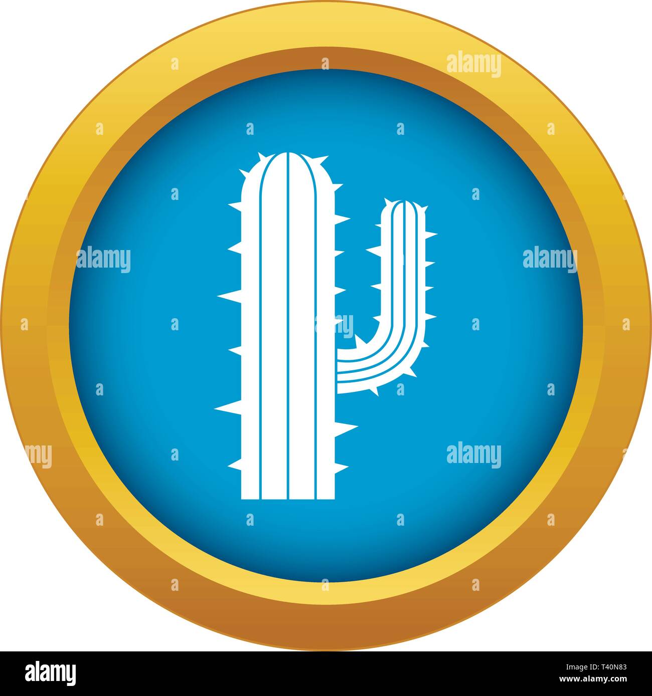 Mexican cactus icon blue vector isolated Stock Vector Image & Art - Alamy