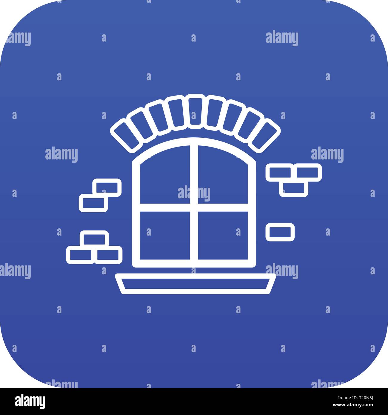 Small window frame icon blue vector Stock Vector Image & Art - Alamy