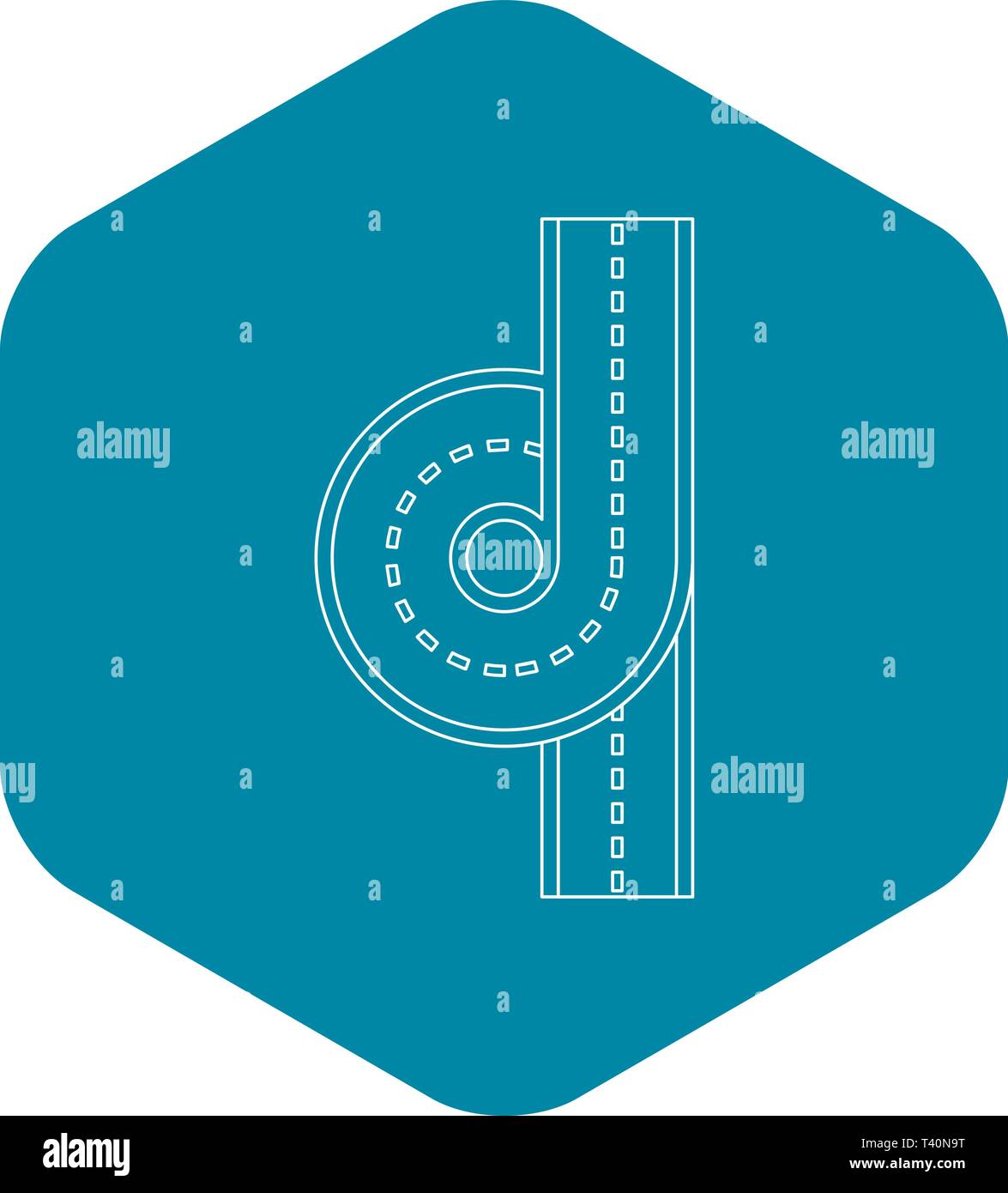 Road junction icon, outline style Stock Vector Image & Art - Alamy