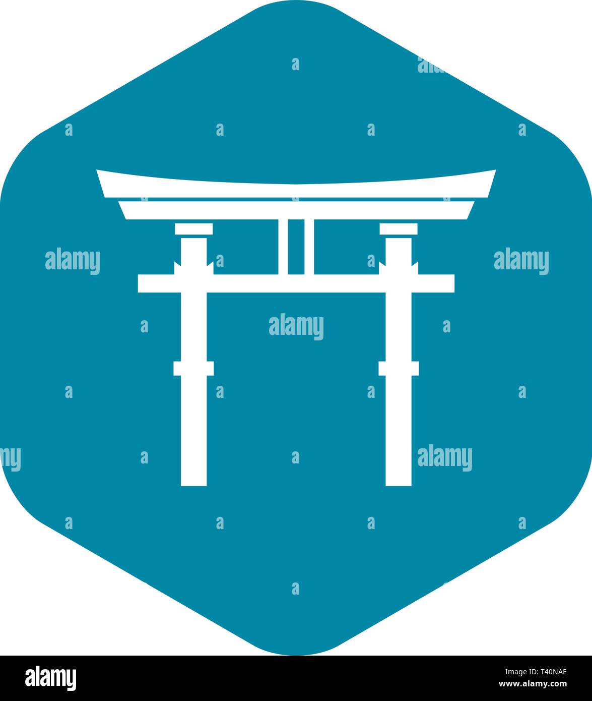 Japanese torii icon, simple style Stock Vector Image & Art - Alamy