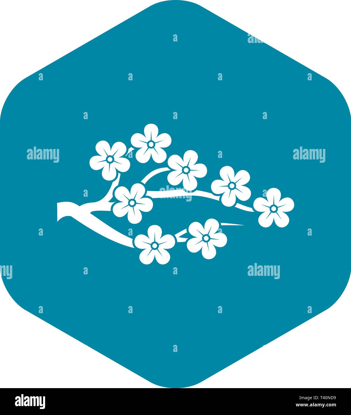 Sakura icon, simple style Stock Vector Image & Art - Alamy