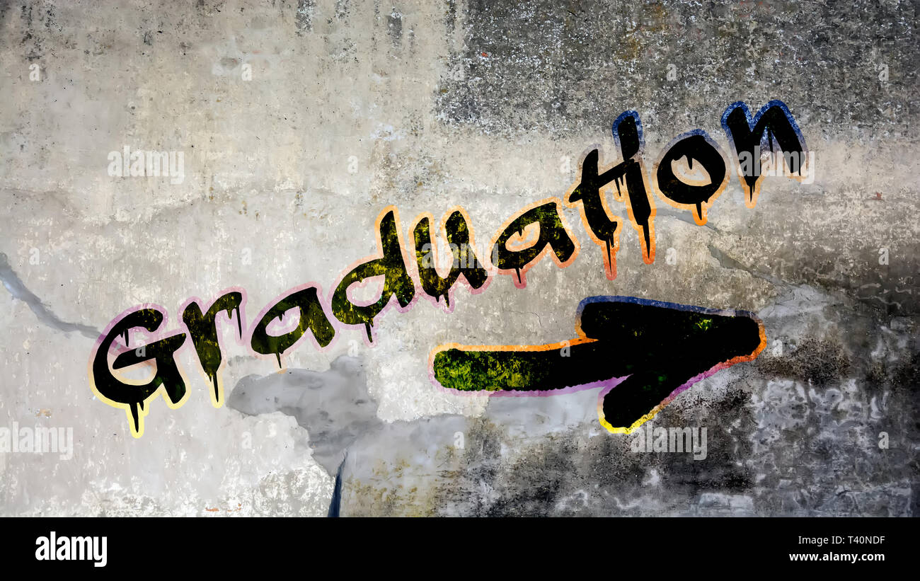 Street Graffiti to Graduation Stock Photo - Alamy